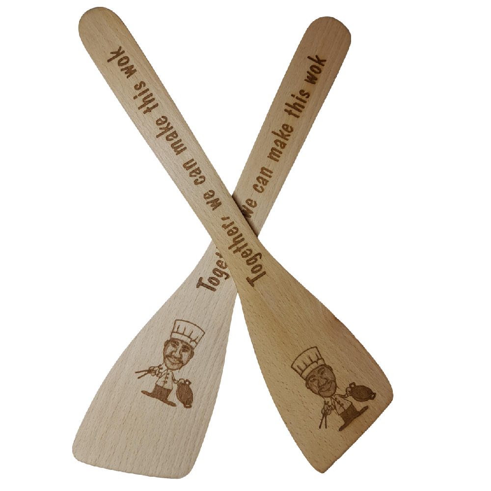 Engraved Wok Spatula (w/CUSTOM) | SOAZEN